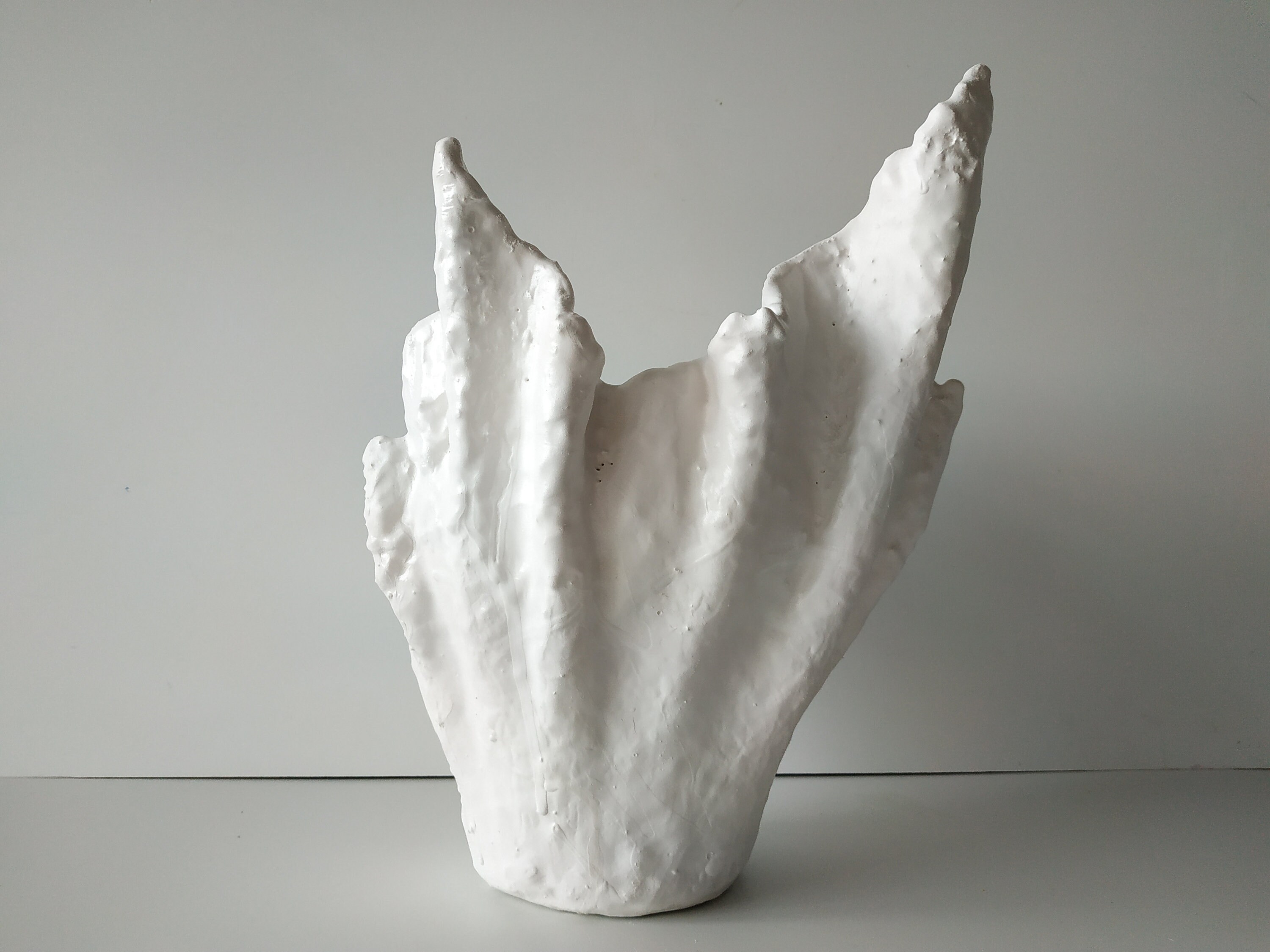 Very large modern white vase. Contemporary abstract vase. | Etsy