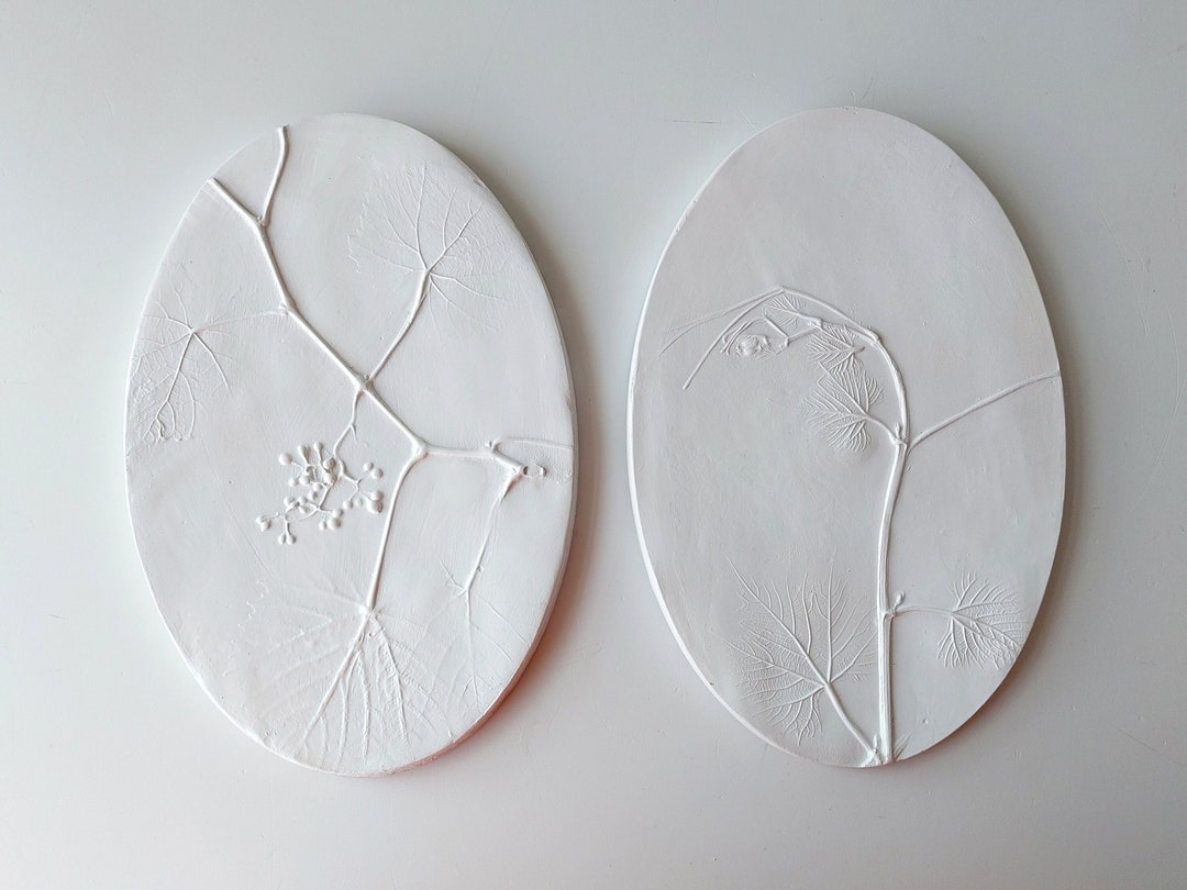 Modernist Bas-relief Art Work. White 3d Wall Panels. Handmade Botanical ...