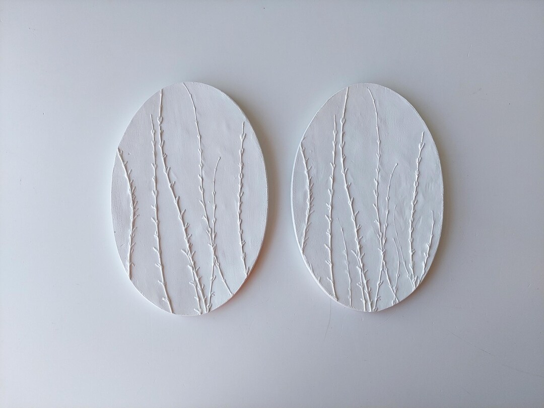 Modern Clay Bas-relief. White Wall Sculpture. Contemporary Art ...