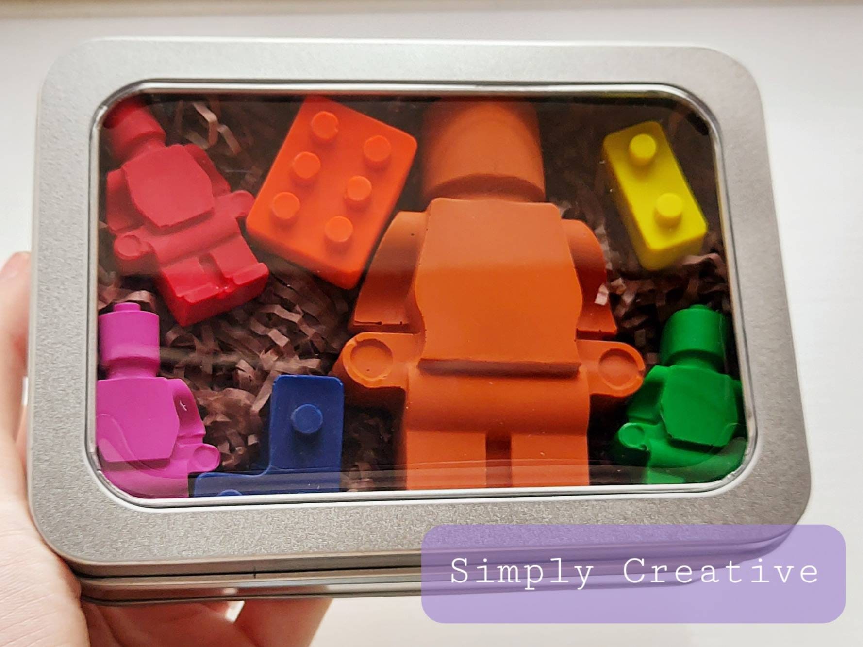 Brick Men & Bricks Crayon Tin Gift Ideas For Kids | Etsy