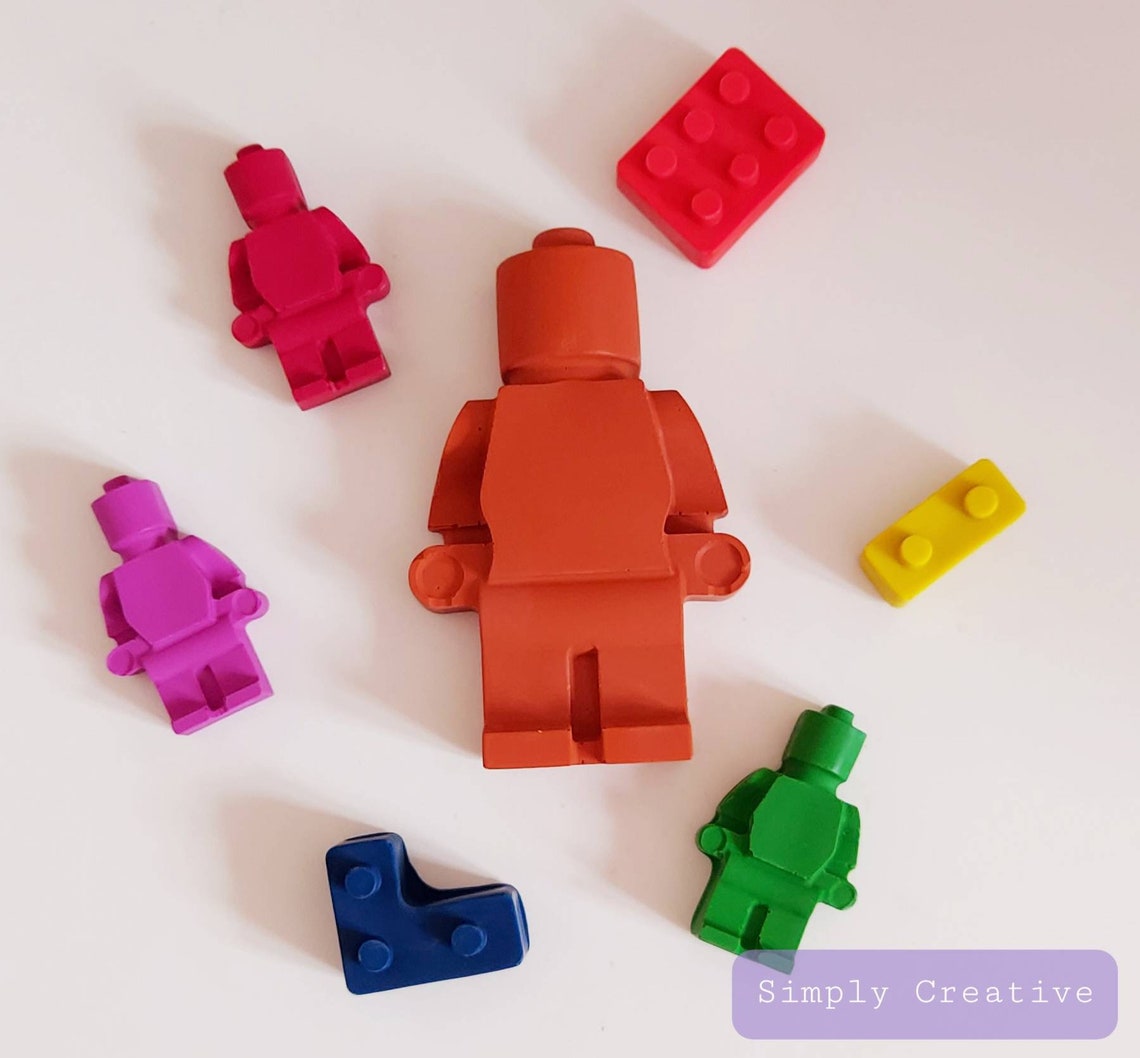 Brick Men & Bricks Crayon Tin Gift Ideas For Kids | Etsy