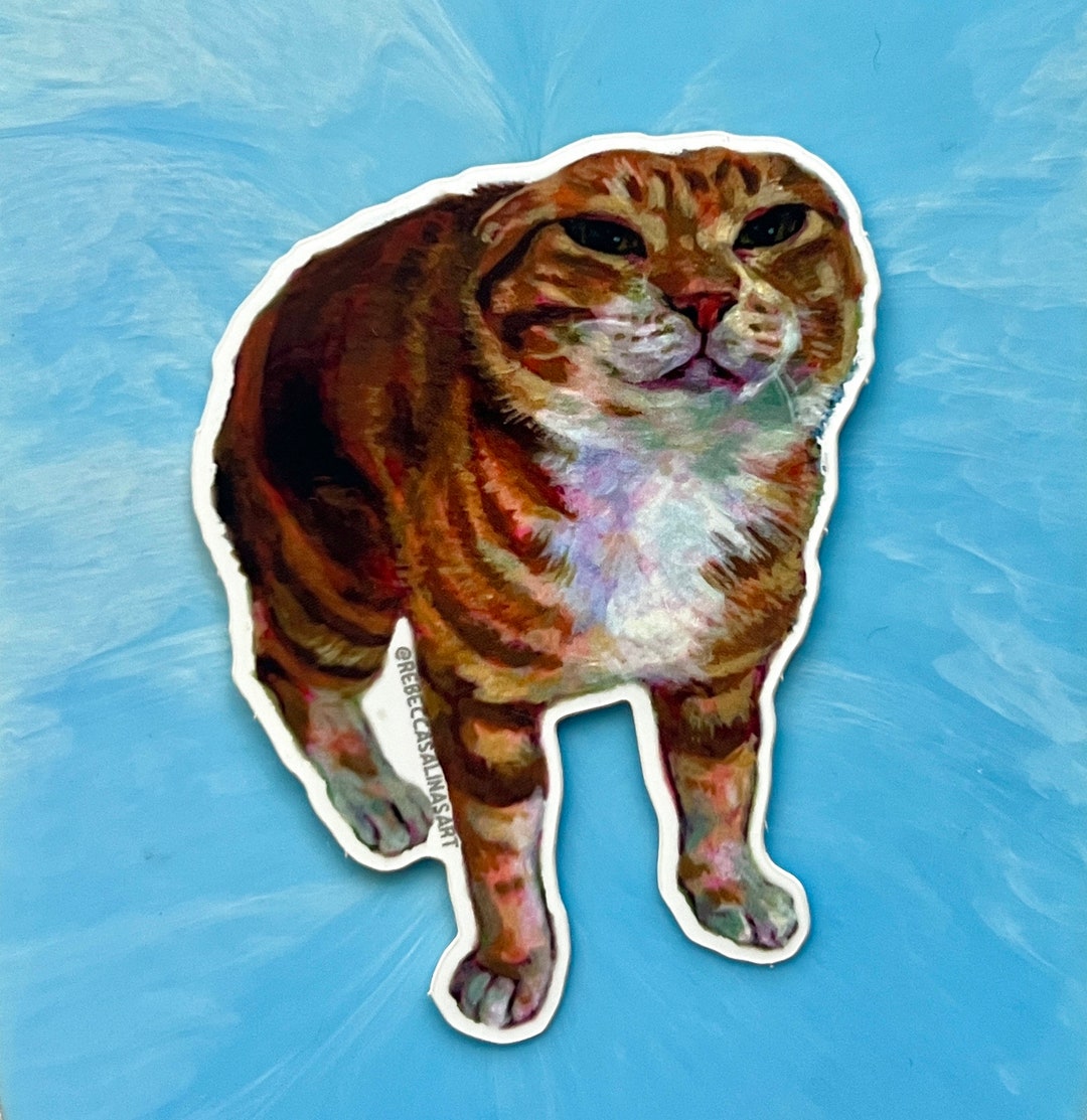 Oye Cat Sticker, Dou Dou, Bean, 荳荳, Meme, Orange, Tabby, Funny, Cute ...