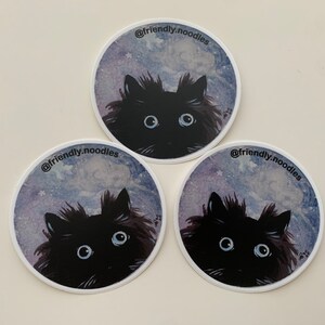 Noodle Circle Sticker, Friendly Noodles, Cat Sticker, Cat Art, Soot ...
