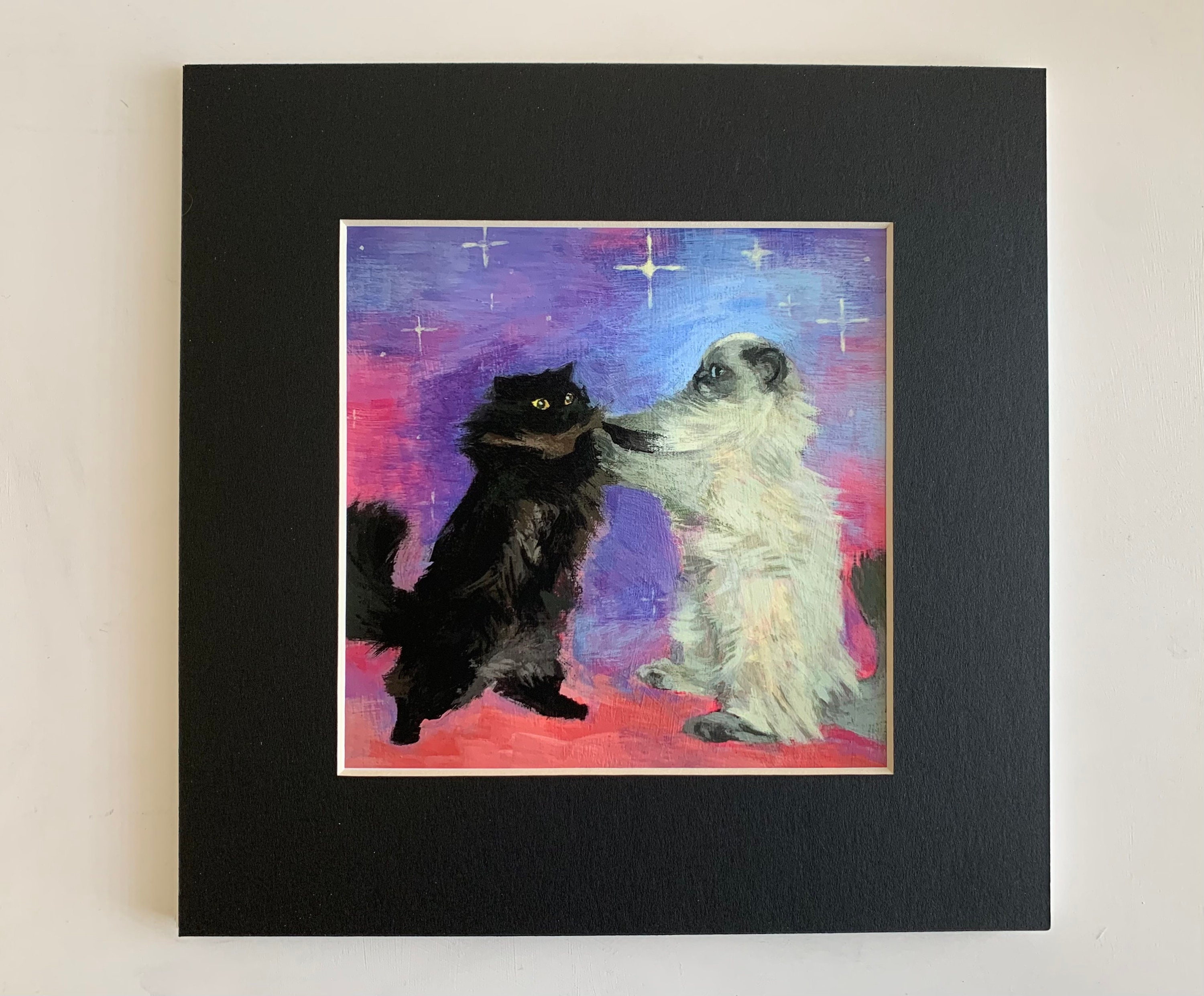 Teleporting Noodle Print Cat Painting Cat Meme Fluffy Cat | Etsy