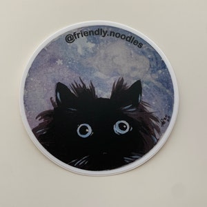 Noodle Circle Sticker, Friendly Noodles, Cat Sticker, Cat Art, Soot ...