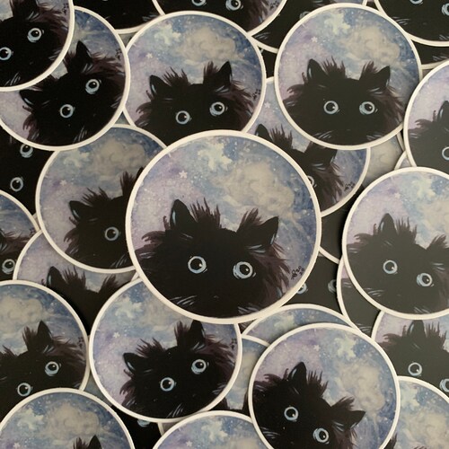 Noodle Circle Sticker Friendly Noodles Cat Sticker Cat Art | Etsy