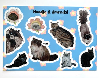 Friendly Noodles Cat - Etsy