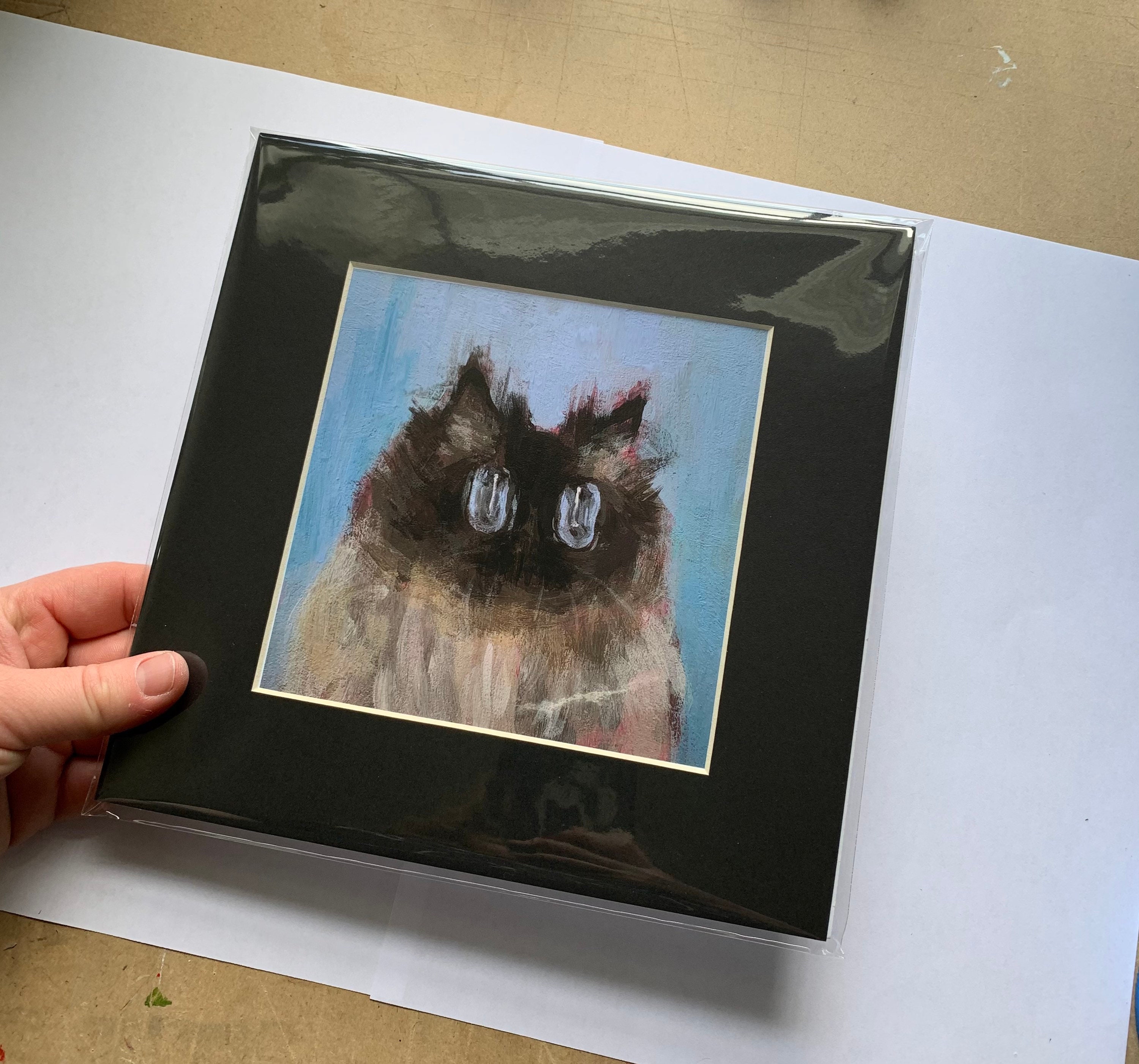 Teleporting Noodle Print Cat Painting Cat Meme Fluffy Cat | Etsy