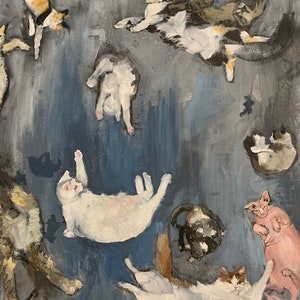 Raining Cats 18x30" Print, Internet Cats, Smudge, Lil Bub, Grumpy Cat ...