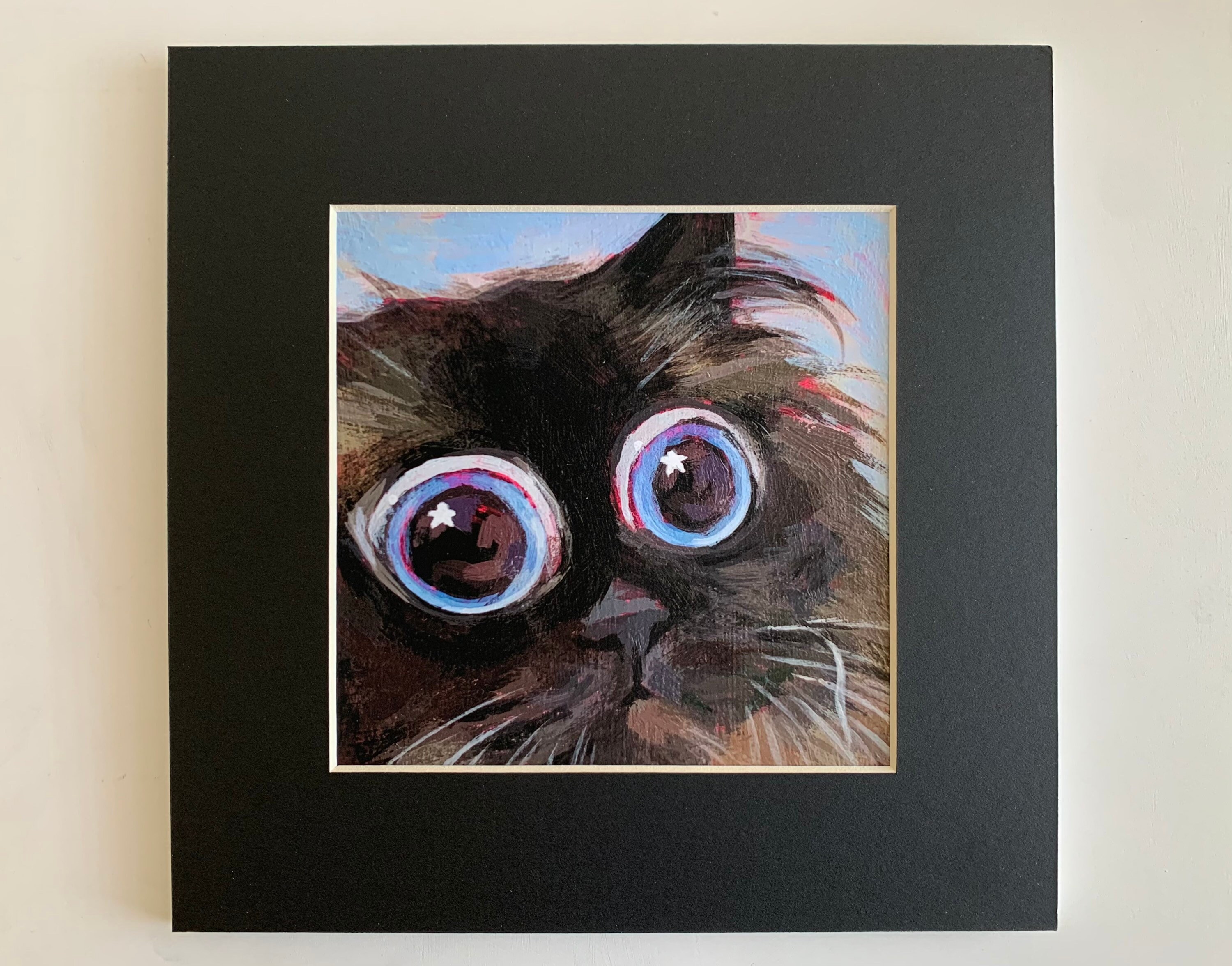 Teleporting Noodle Print Cat Painting Cat Meme Fluffy Cat | Etsy