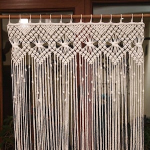Window Macrame Curtain, Decor Macrame Curtain, Doorway Macrame Curtain ...