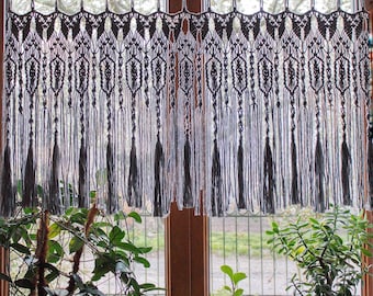 Decor Macrame Curtain Banner Macramemacrame Wall Art.window | Etsy