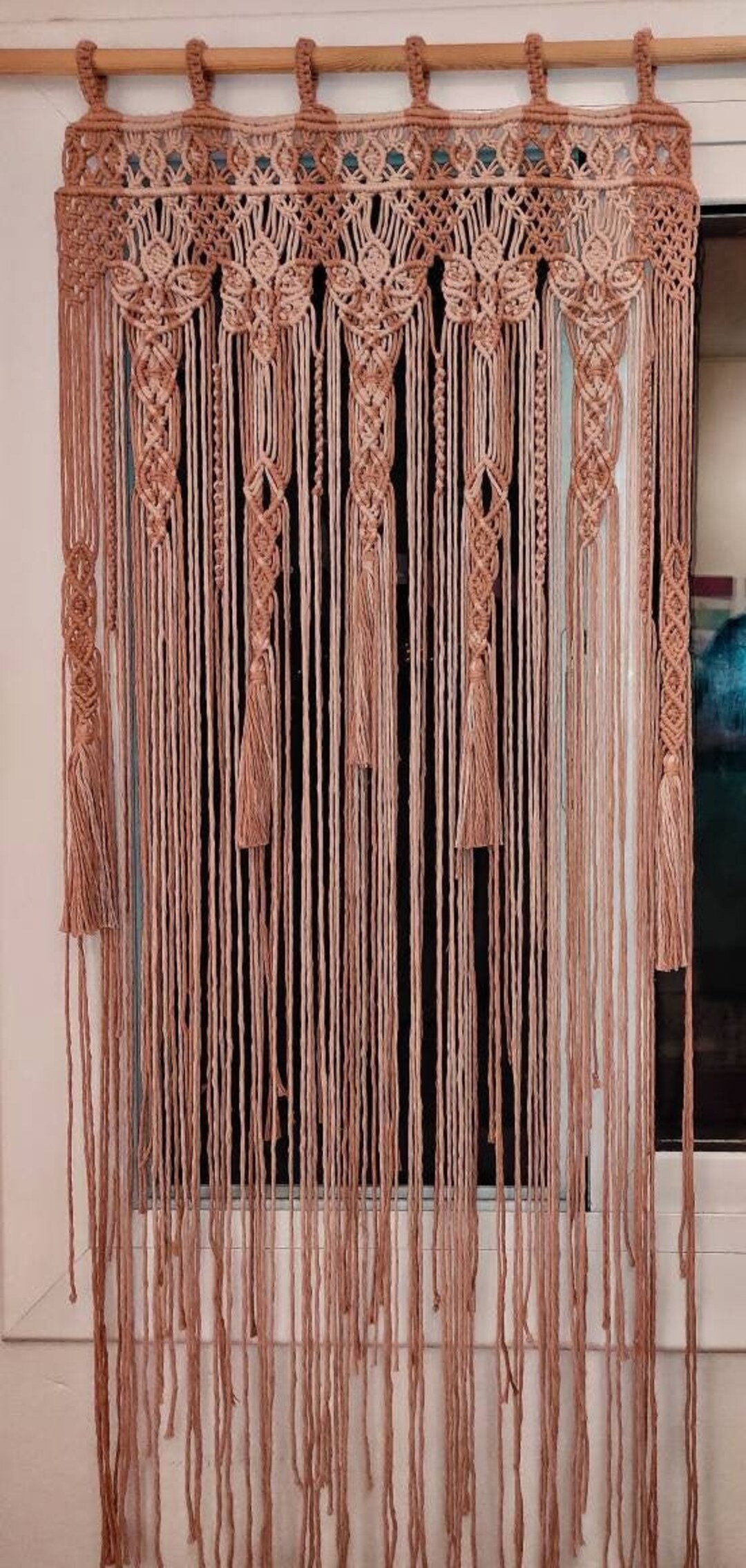 Decor Macrame Curtain, Macrame Panel Curtain, Doorway Macrame Window ...