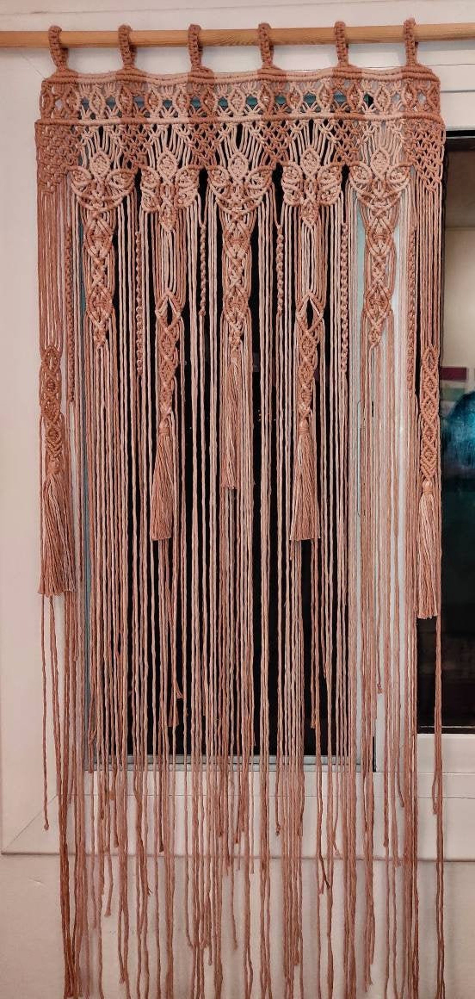Decor Macrame Curtain, Macrame Panel Curtain, Doorway Macrame Window ...