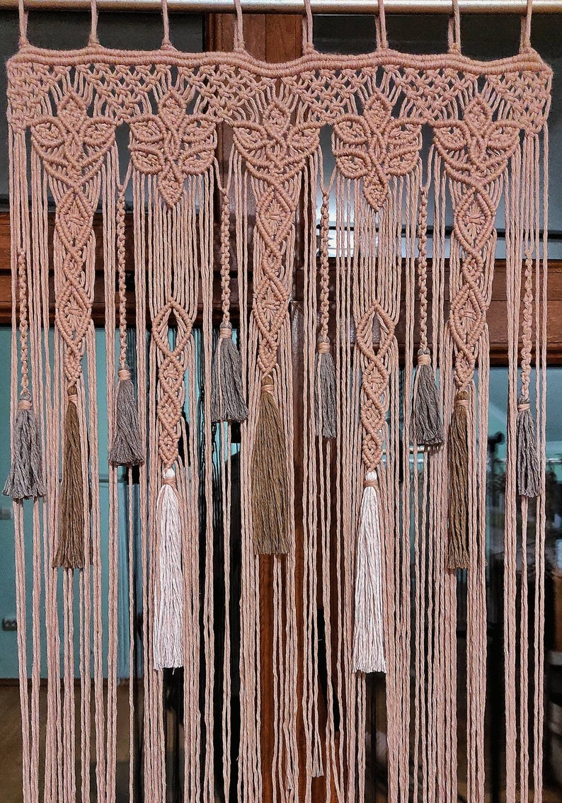 Decor Macrame Curtain Macrame Panel Curtain Doorway Macrame - Etsy