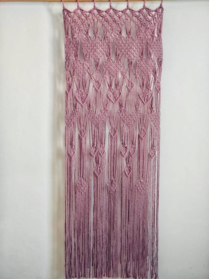 Decor Macrame curtain Macrame panel Banner MacrameMacrame | Etsy