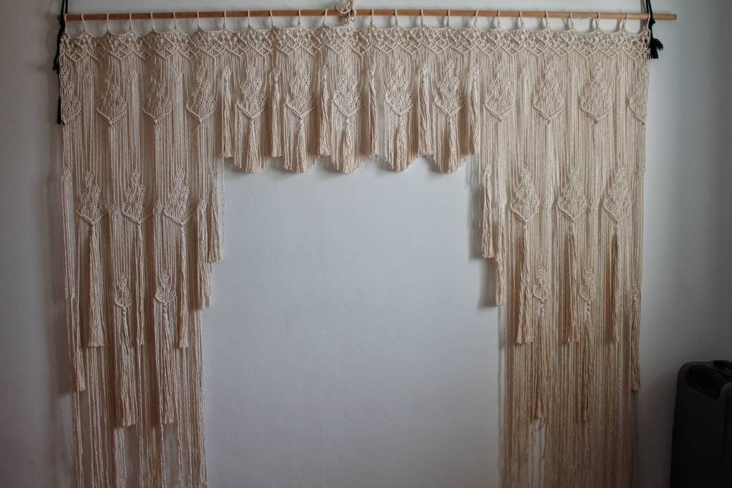 Wedding Macrame large Macrame Curtain Arch Macrame Curtain | Etsy