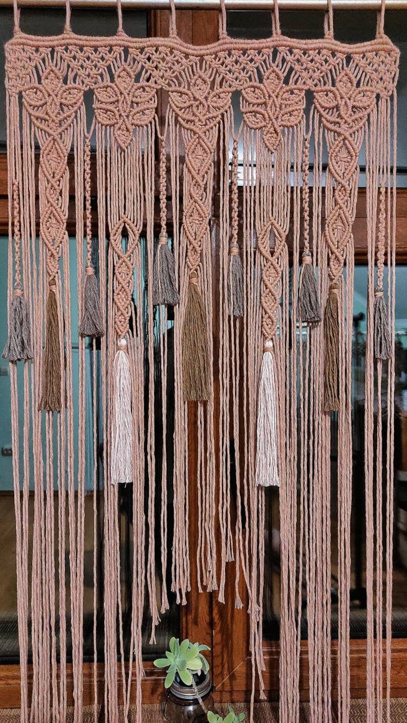 Decor Macrame curtain Macrame panel curtain Doorway Macrame | Etsy
