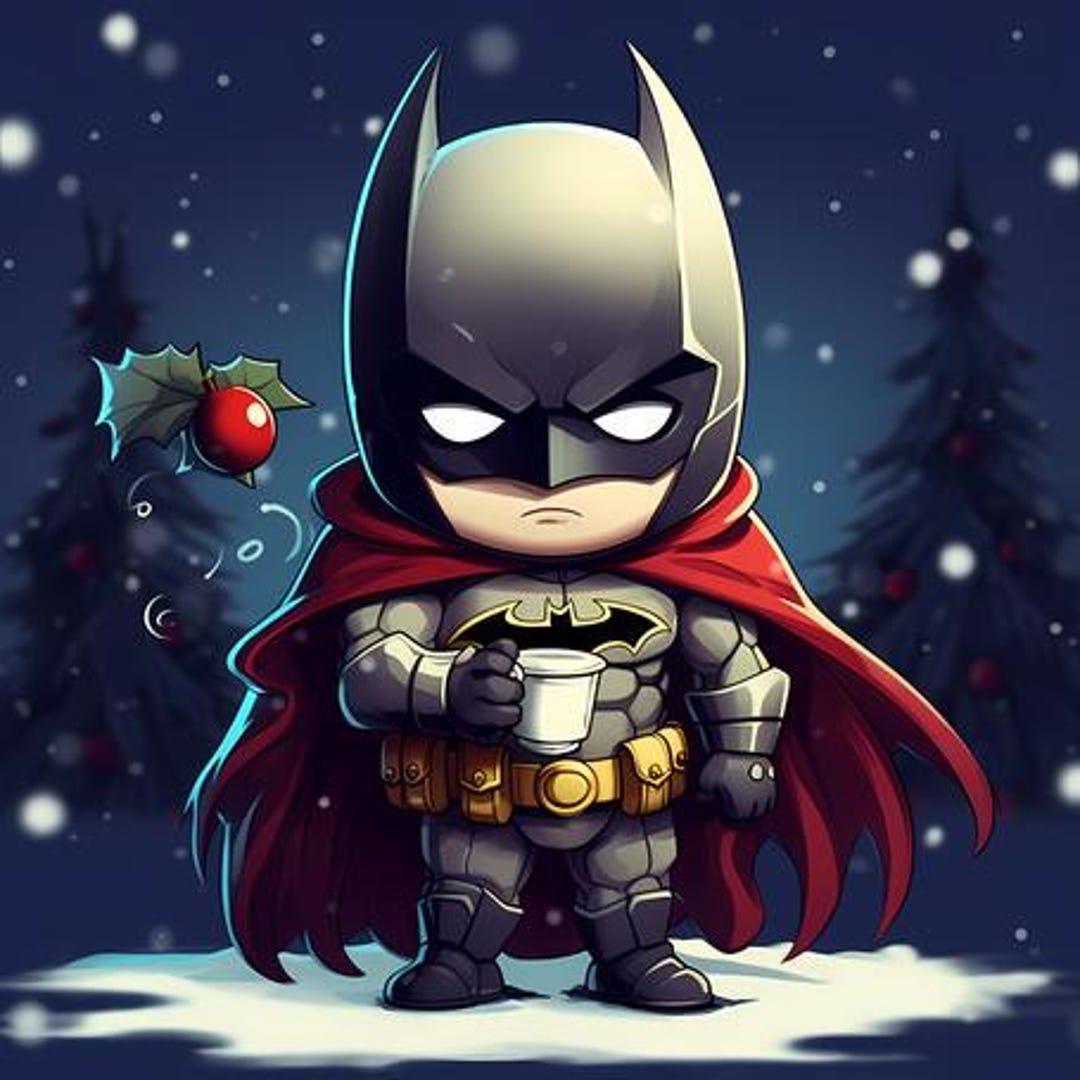 Chibi Christmas Superhero Clipart, PNG Clipart, T-shirt Design ...