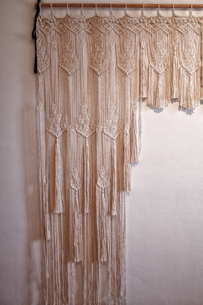 Wedding Macrame large Macrame Curtain Arch Macrame Curtain | Etsy