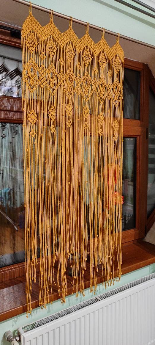 Decor Macrame Curtain Macrame Panel Banner Macramemacrame - Etsy