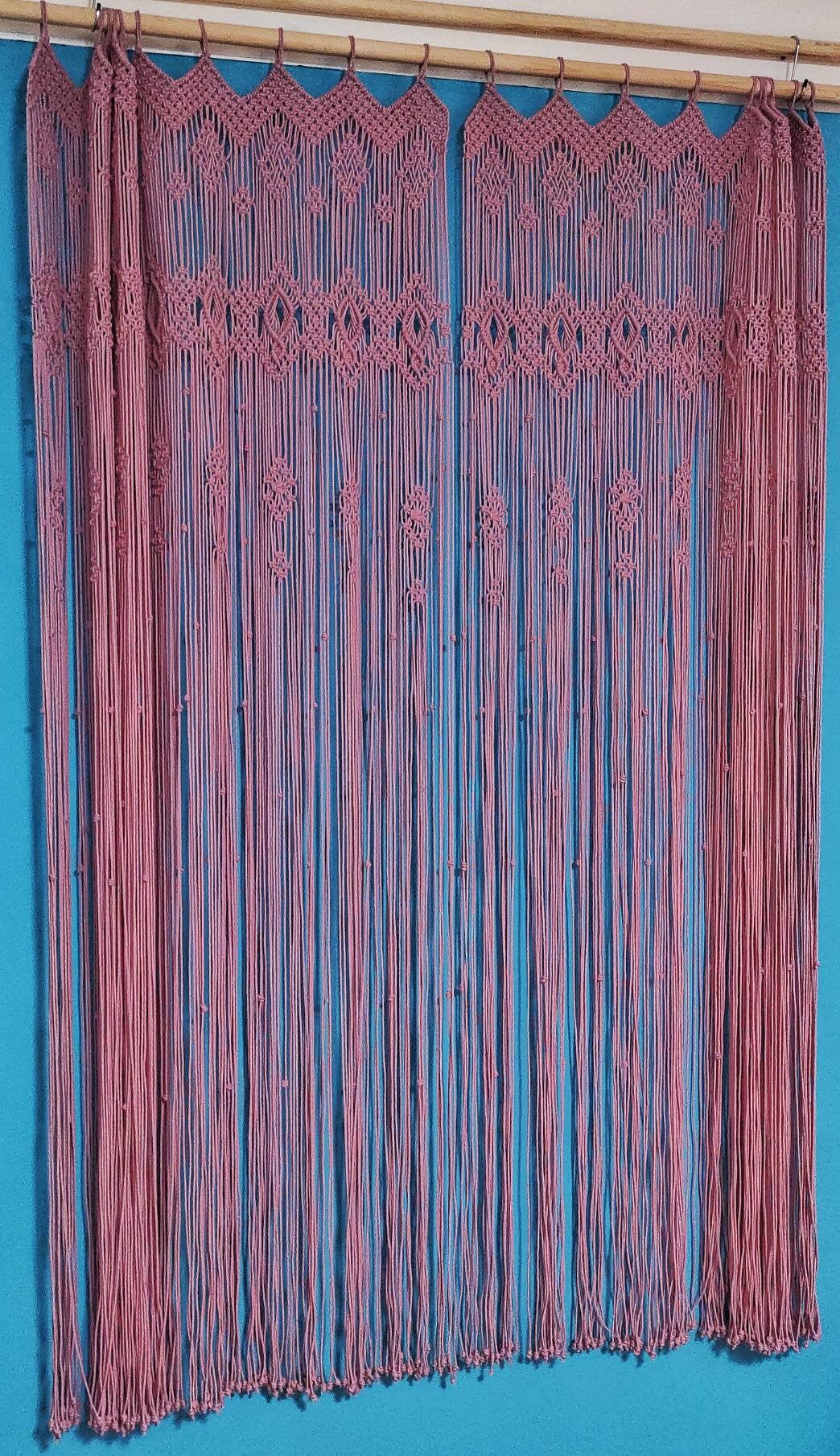 Decor Macrame Curtain Macrame Panel Banner Macramemacrame | Etsy