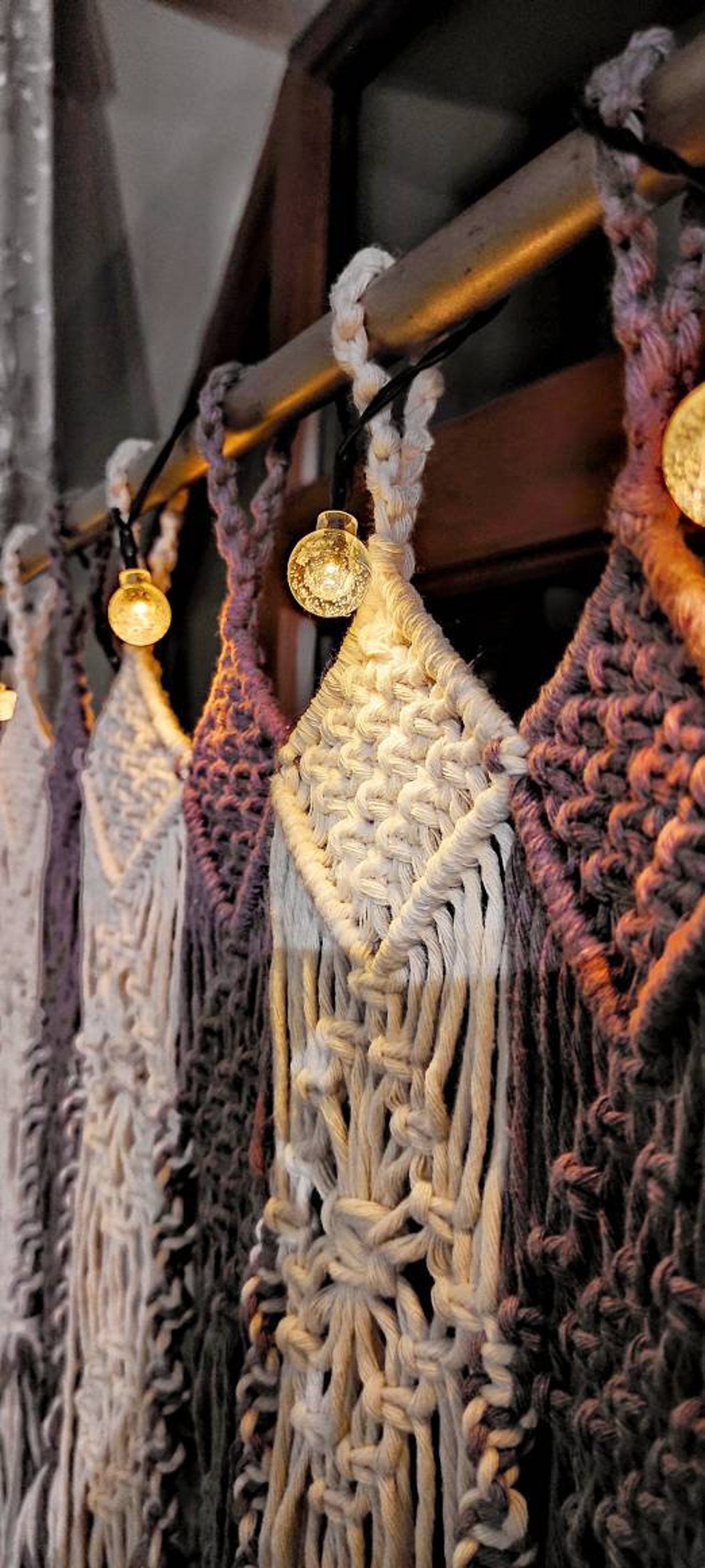 Decor Macrame Curtain Window Macrame Valance. Lavanda | Etsy