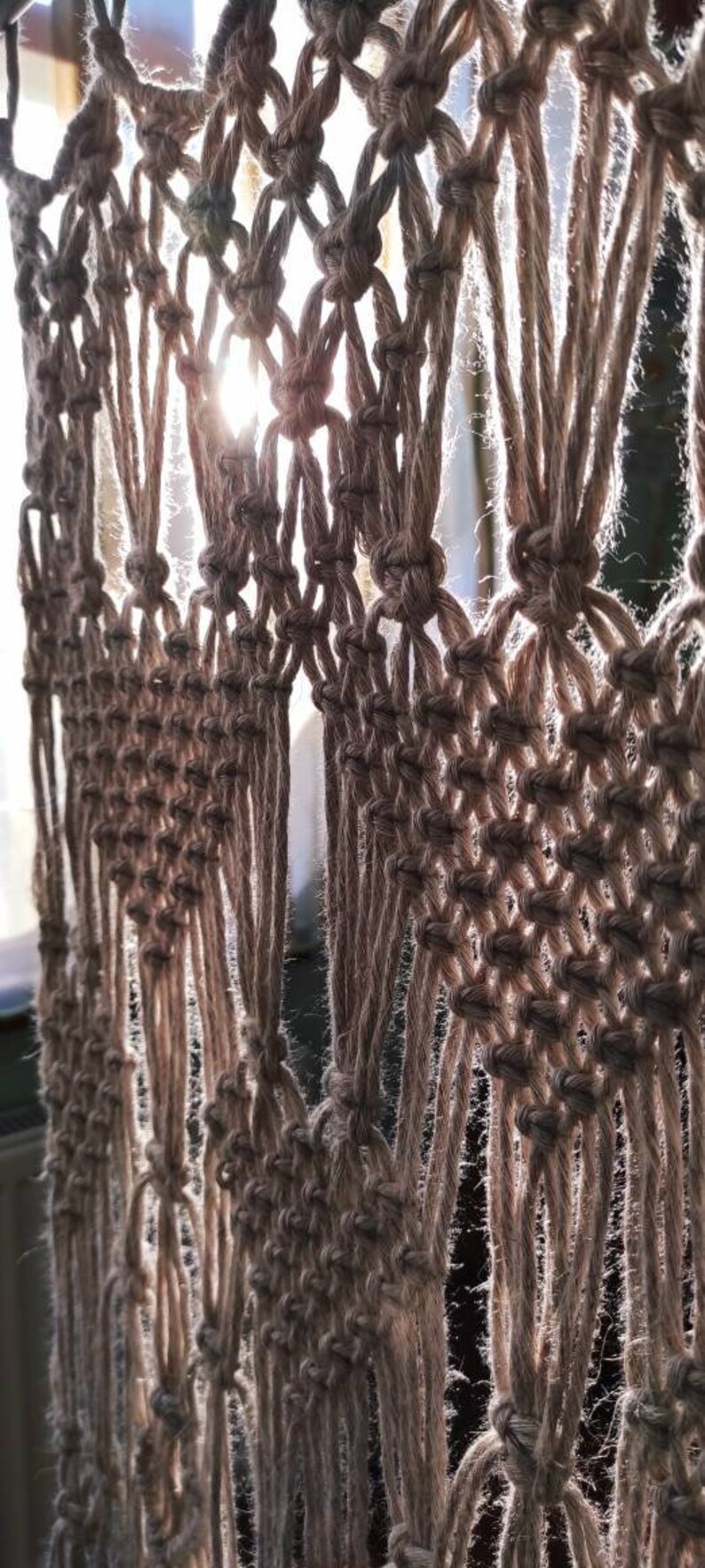 Decor Macrame curtain Macrame panel Banner MacrameMacrame | Etsy