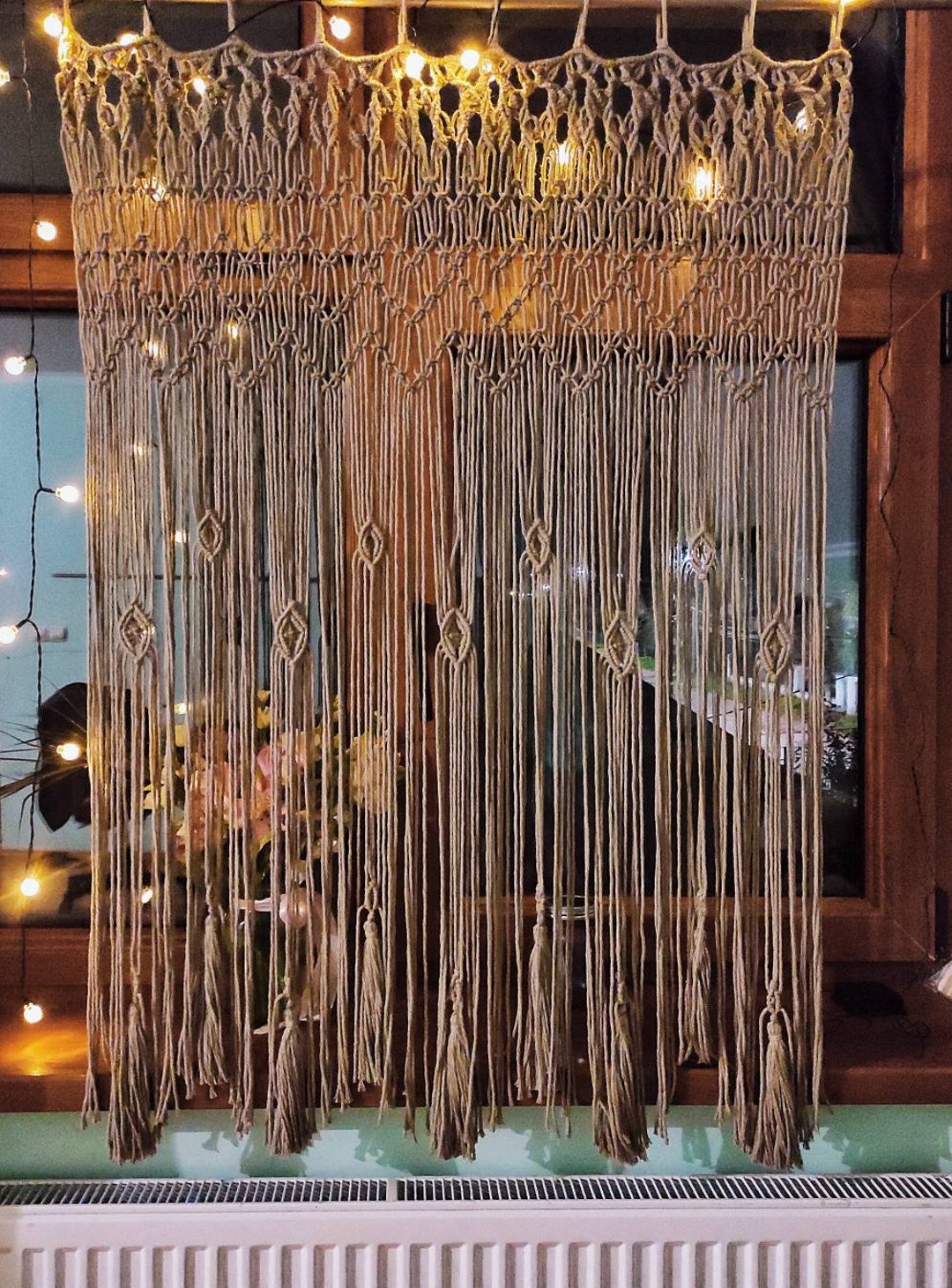 Decor Macrame Curtain, Banner Macrame,macrame Wall Art.window Curtain ...