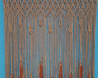 Decor Macrame Curtain Banner Macramemacrame Wall Art.window | Etsy