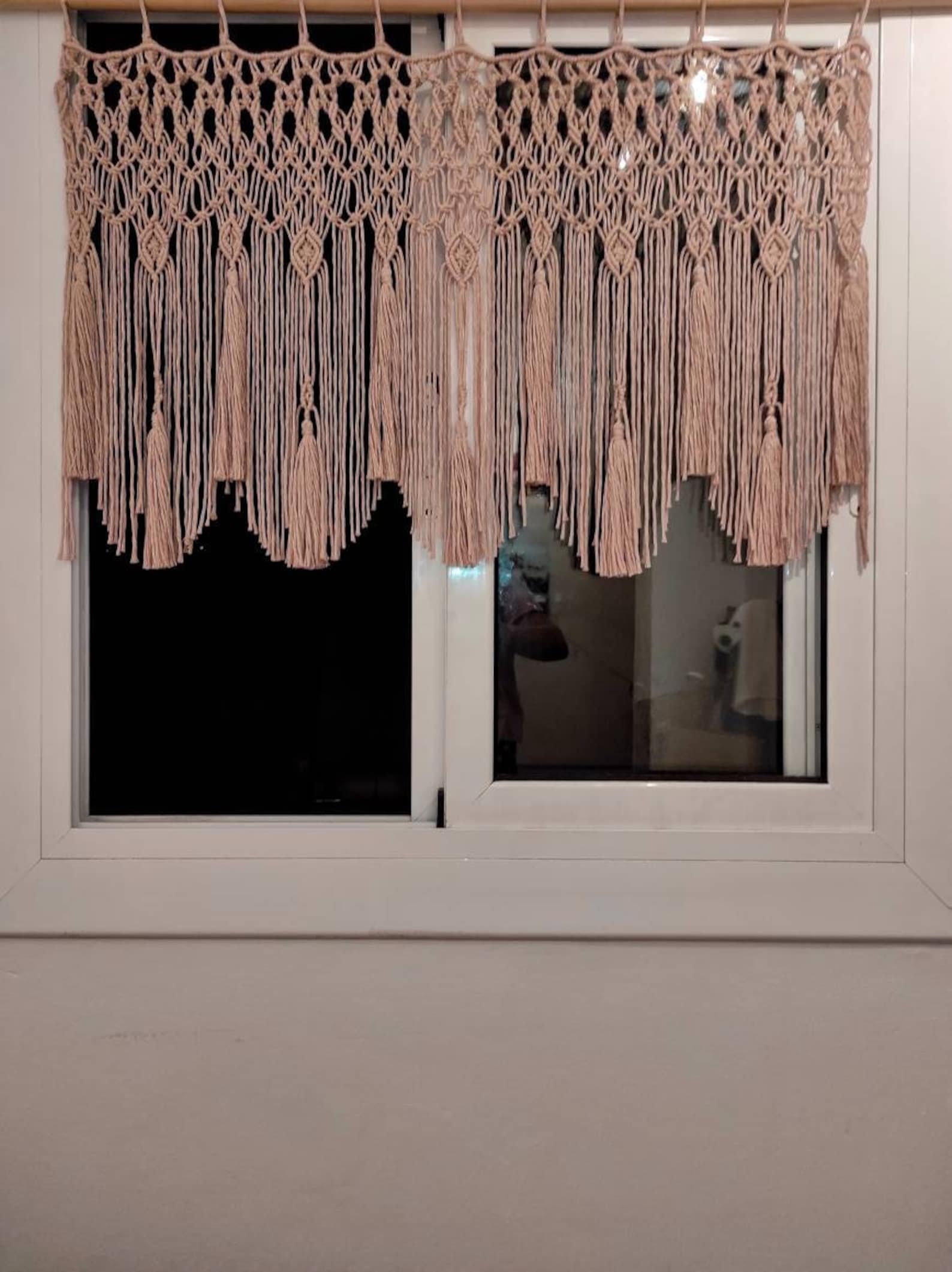Decor Macrame Curtain,decor Macrame Valance, Window Macrame Curtain ...