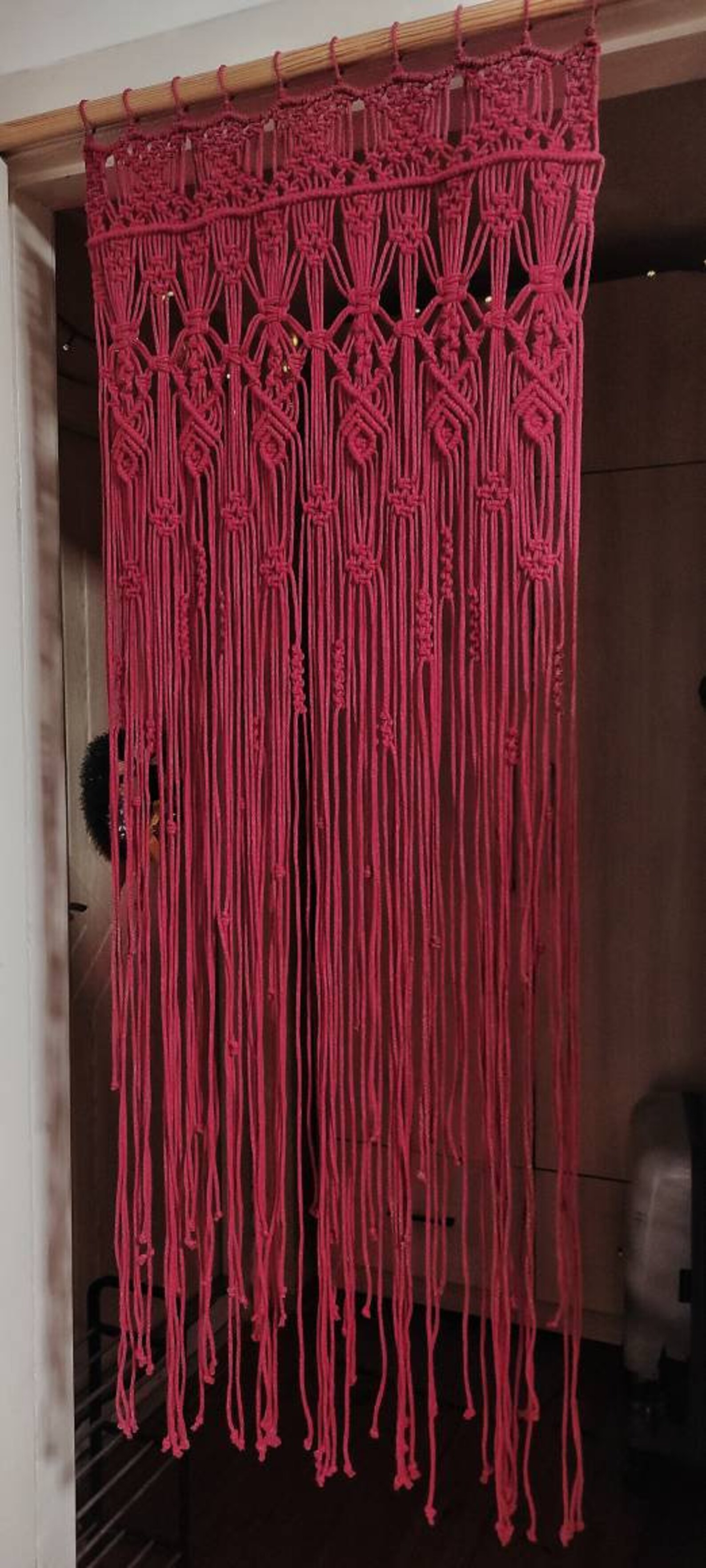 Decor Macrame Curtain Macrame Panel Banner Macramemacrame | Etsy