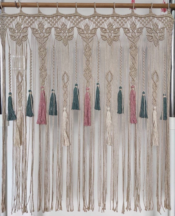 Decor Macrame Curtain Macrame Panel Curtain Doorway Macrame - Etsy