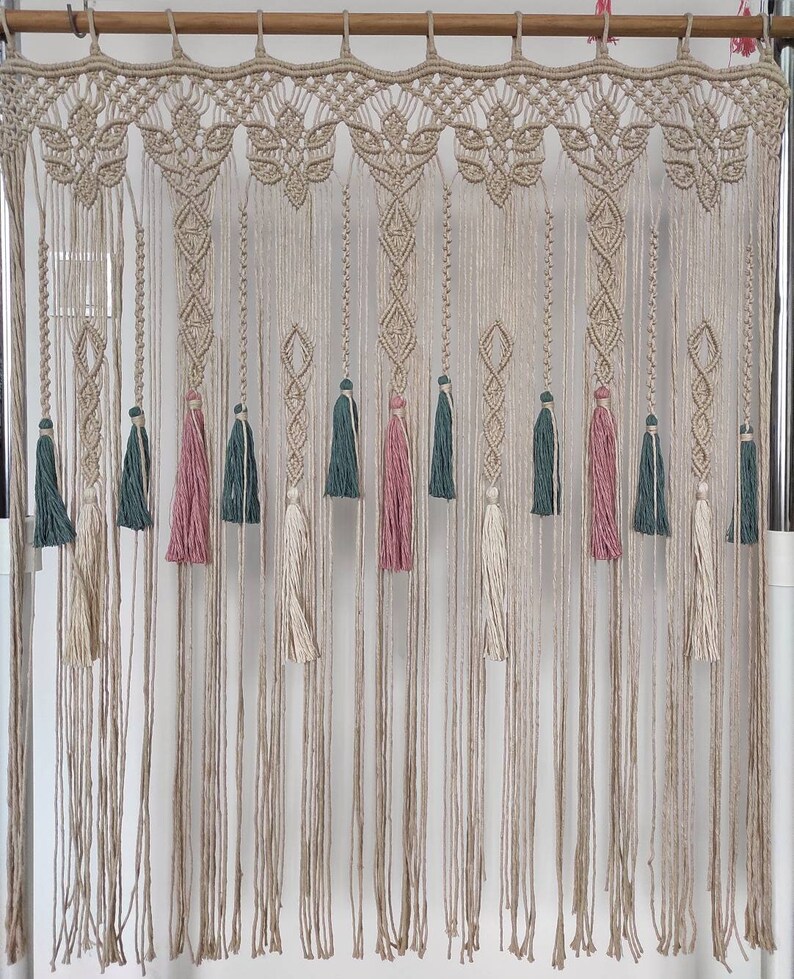 Decor Macrame Curtain Macrame Panel Curtain Doorway Macrame - Etsy
