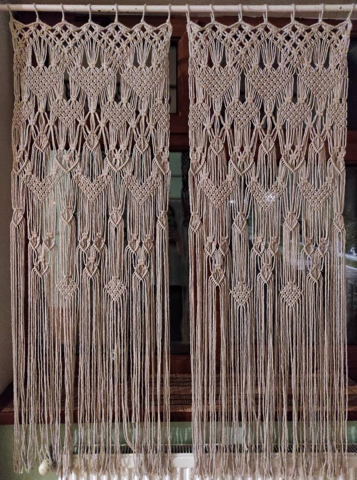 Decor Macrame Curtain Macrame Panel Banner Macramemacrame - Etsy