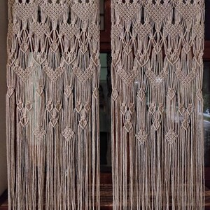 Decor Macrame Curtain, Macrame Panel, Banner Macrame,macrame Wall Art ...