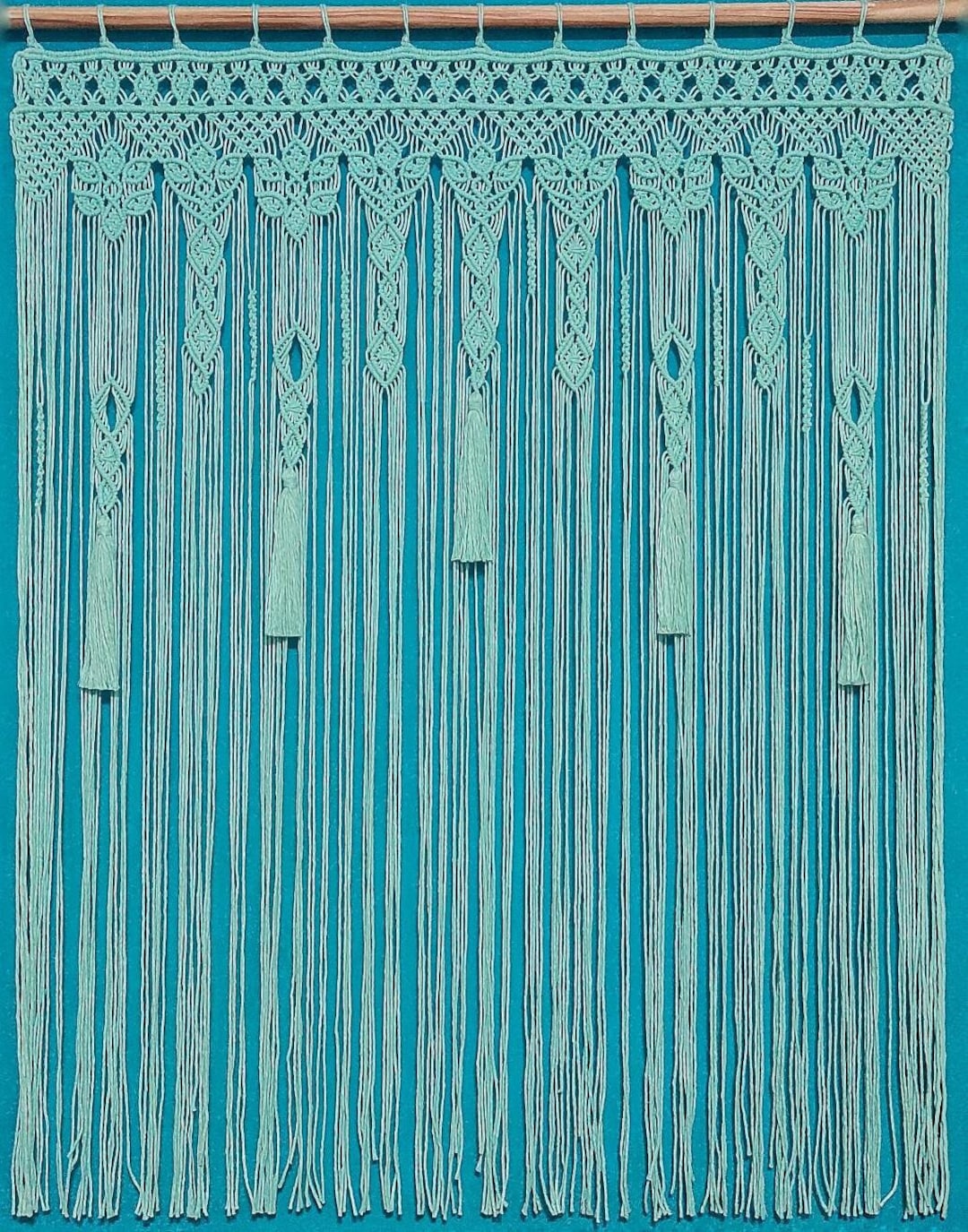 Decor Macrame Curtain, Macrame Panel Curtain, Doorway Macrame Window ...