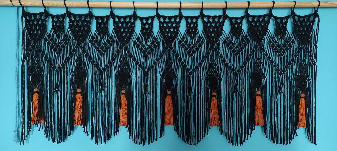 Window Macrame Curtain, Decor Macrame Curtain, Doorway Macrame Curtain ...