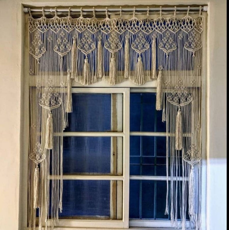 Wedding Macrame large Macrame Curtain Arch Macrame Curtain - Etsy