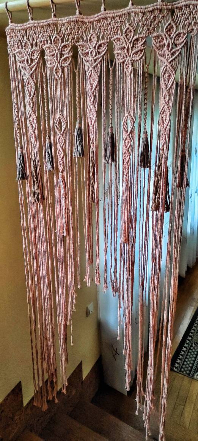 Decor Macrame curtain Macrame panel curtain Doorway Macrame | Etsy
