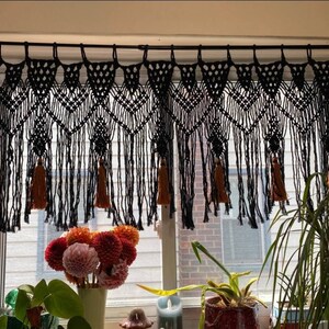 Window Macrame Curtain, Decor Macrame Curtain, Doorway Macrame Curtain ...