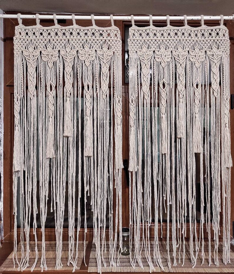 Decor Macrame Curtain, Macrame Panel Curtain, Doorway Macrame Window ...