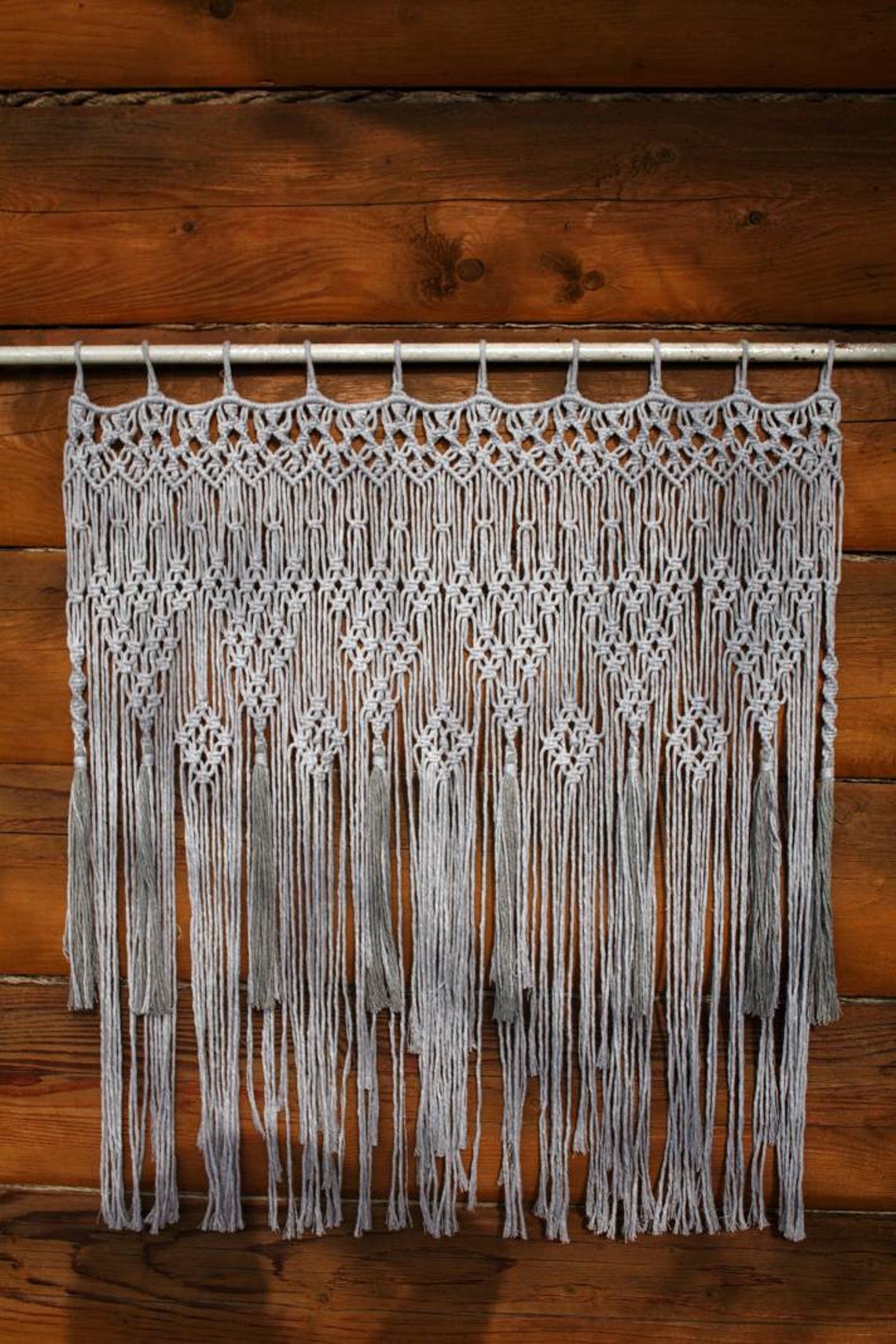 Macrame Curtain.window Macrame Curtain. Macrame Wall Art. - Etsy