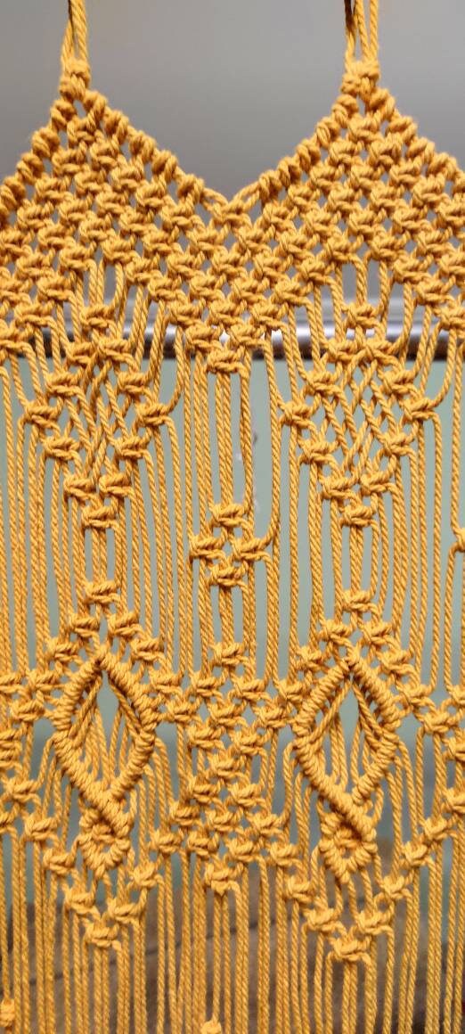 Decor Macrame Curtain Macrame Panel Banner Macramemacrame - Etsy