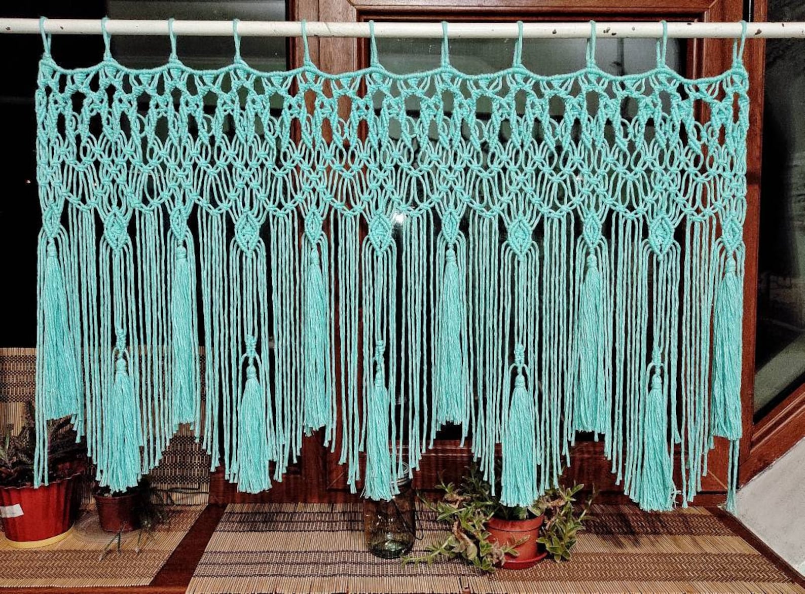 Decor Macrame Curtaindecor Macrame Valance Window Macrame - Etsy