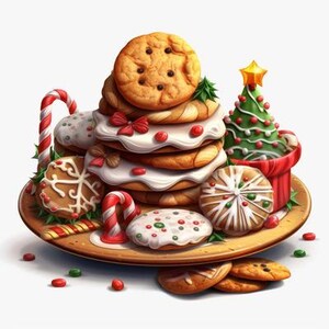Christmas Cookies Clipart Bundle, Transparent PNG, T-shirt Design ...