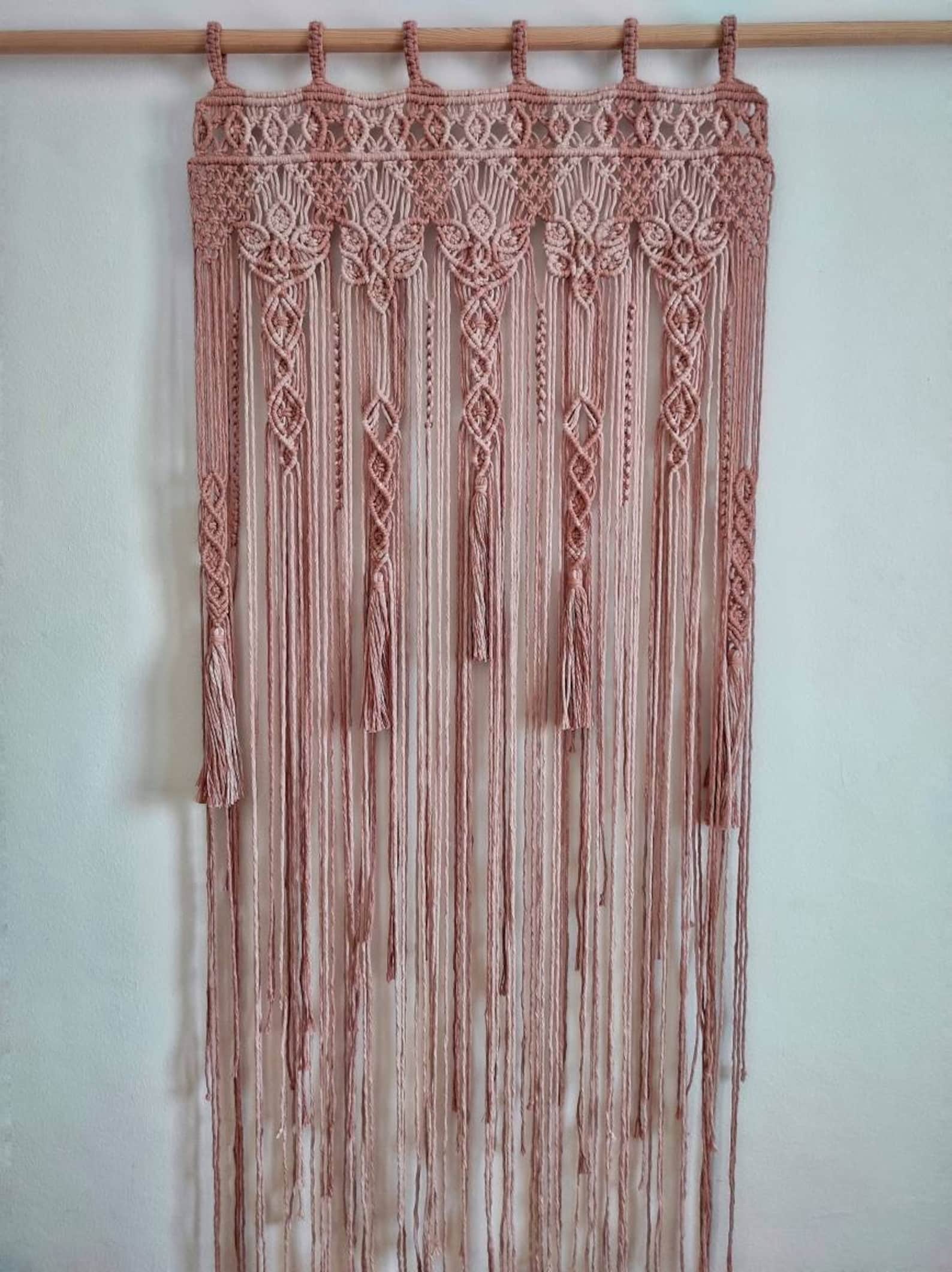 Decor Macrame Curtain, Macrame Panel Curtain, Doorway Macrame Window ...
