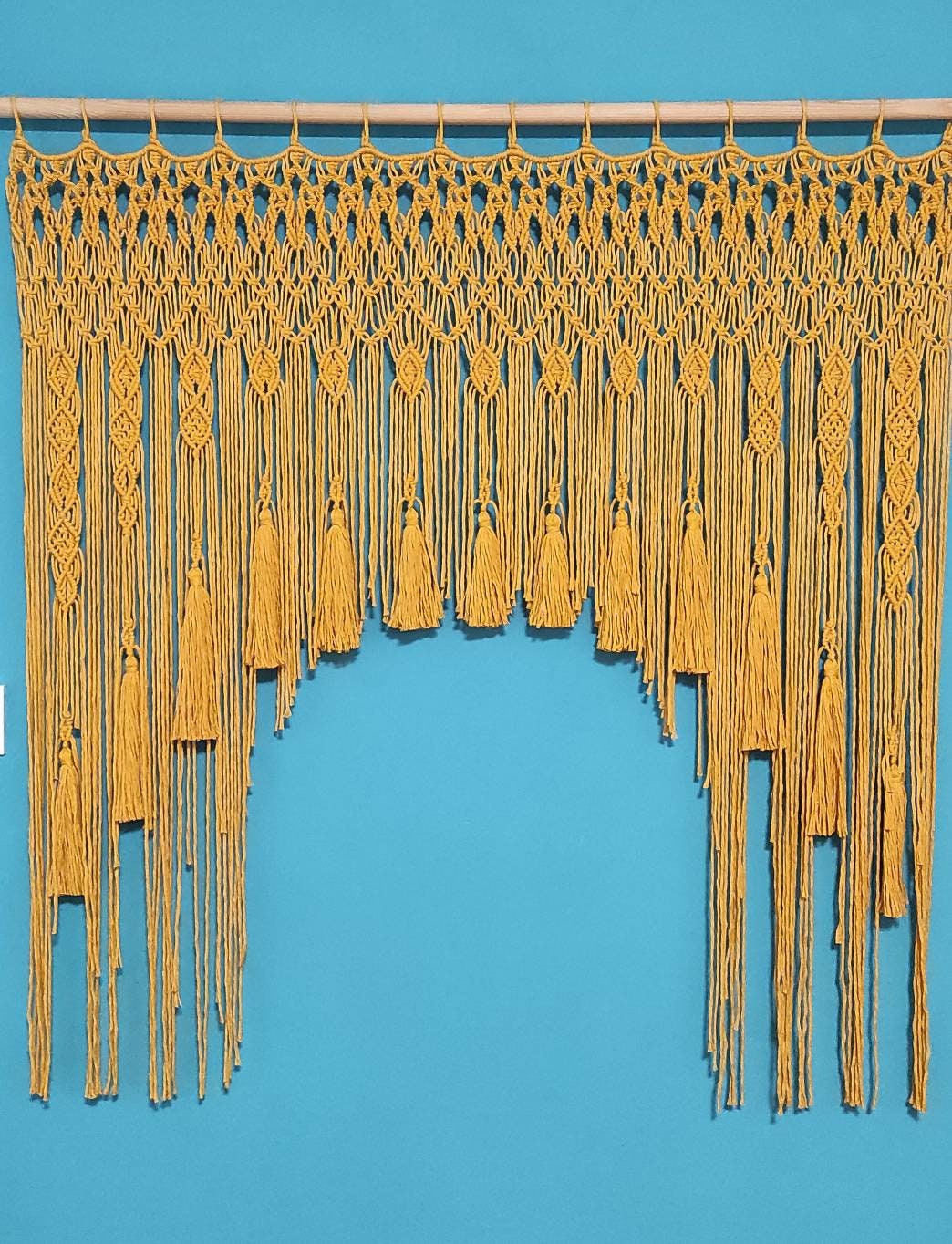 Wedding Macrame large Macrame Curtain Arch Macrame Curtain | Etsy