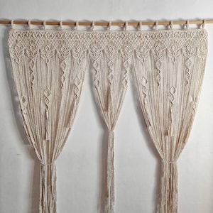 Decor Macrame Curtain, Macrame Panel Curtain, Doorway Macrame Window ...
