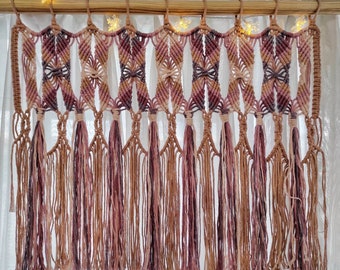 Decor Macrame Curtain Banner Macramemacrame Wall Art.window - Etsy